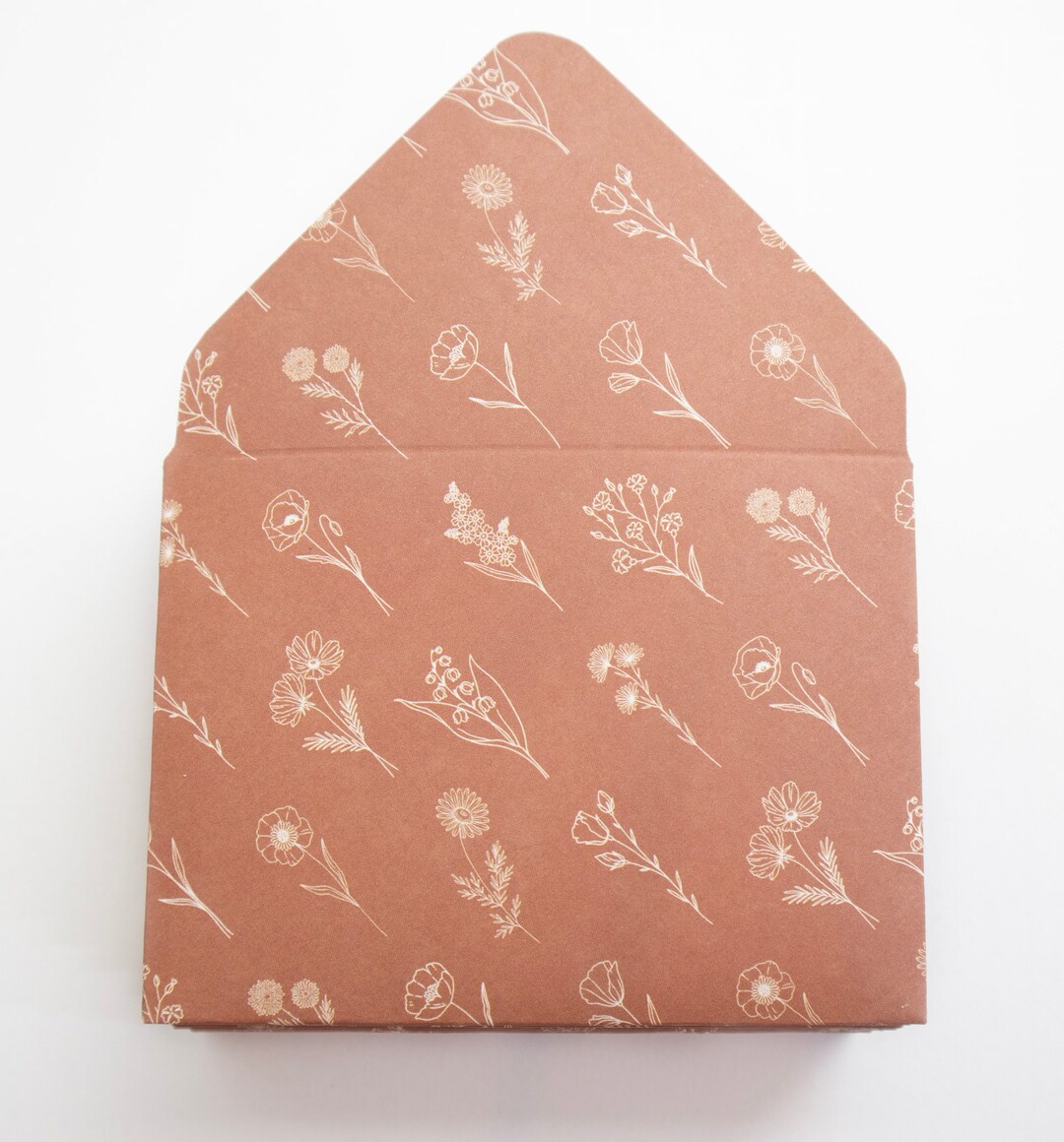 Terra Cotta Floral Stencils Envelopes, Tip Envelopes, Housekeeping ...