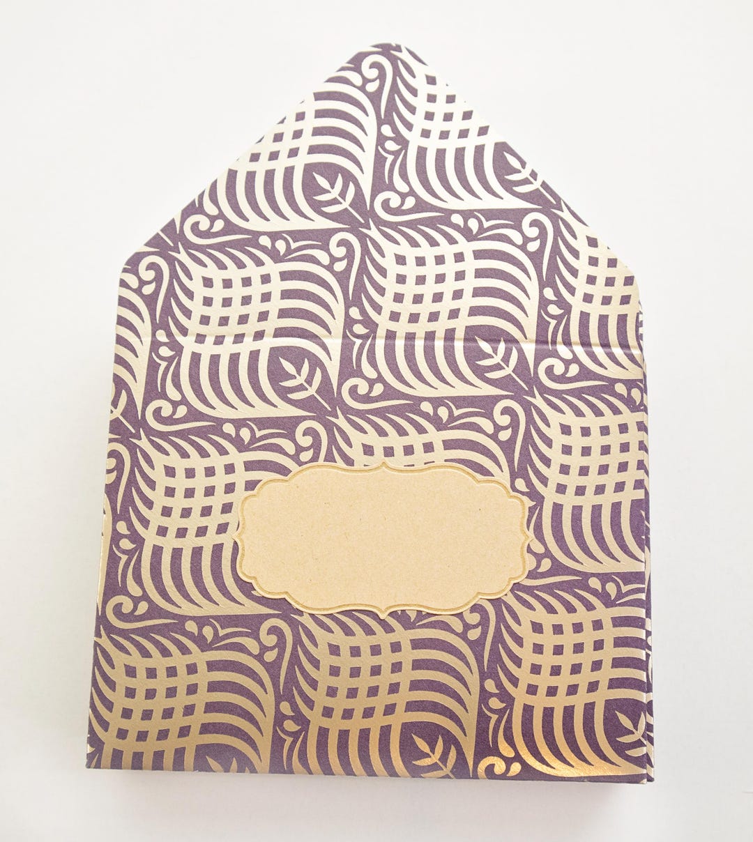Metallic Purple Gold Swirls Envelopes, Tip Envelopes, Housekeeping ...