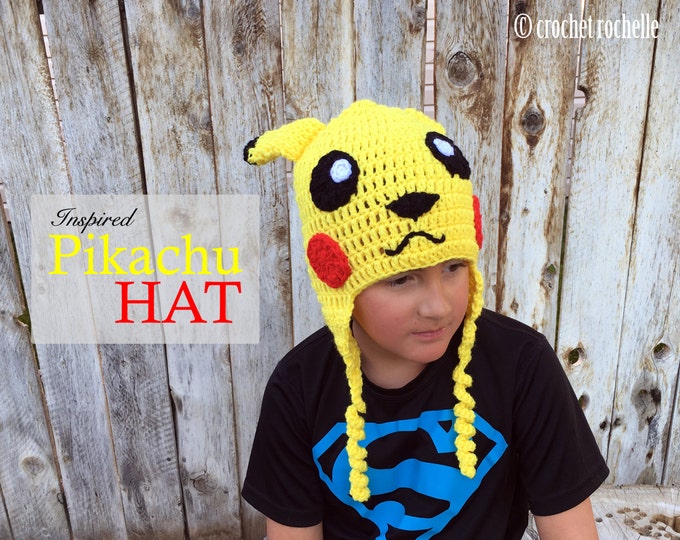 Crochet Pattern - Pikachu Inspired Hat - Etsy