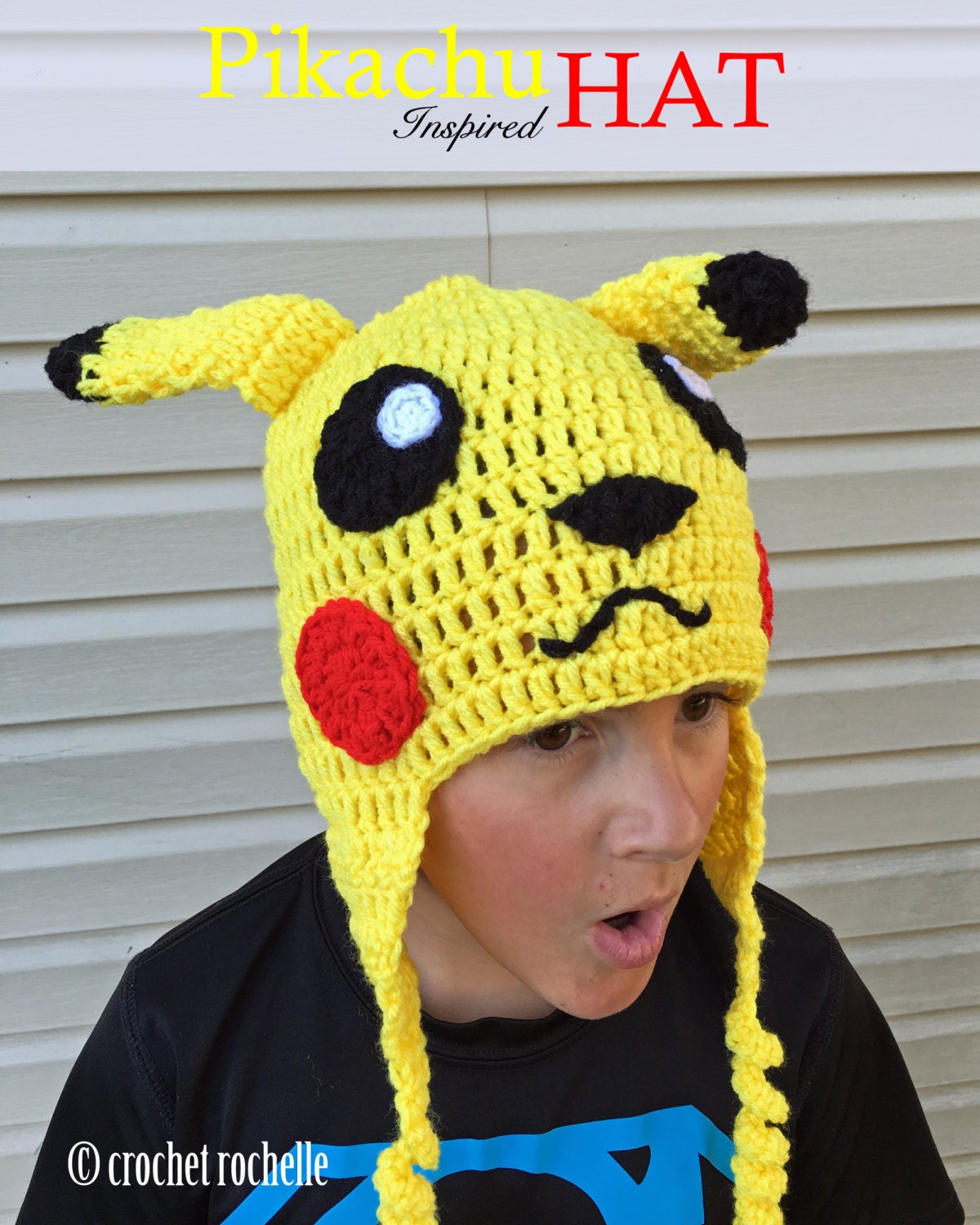 Crochet Pattern Pikachu Inspired Hat - Etsy