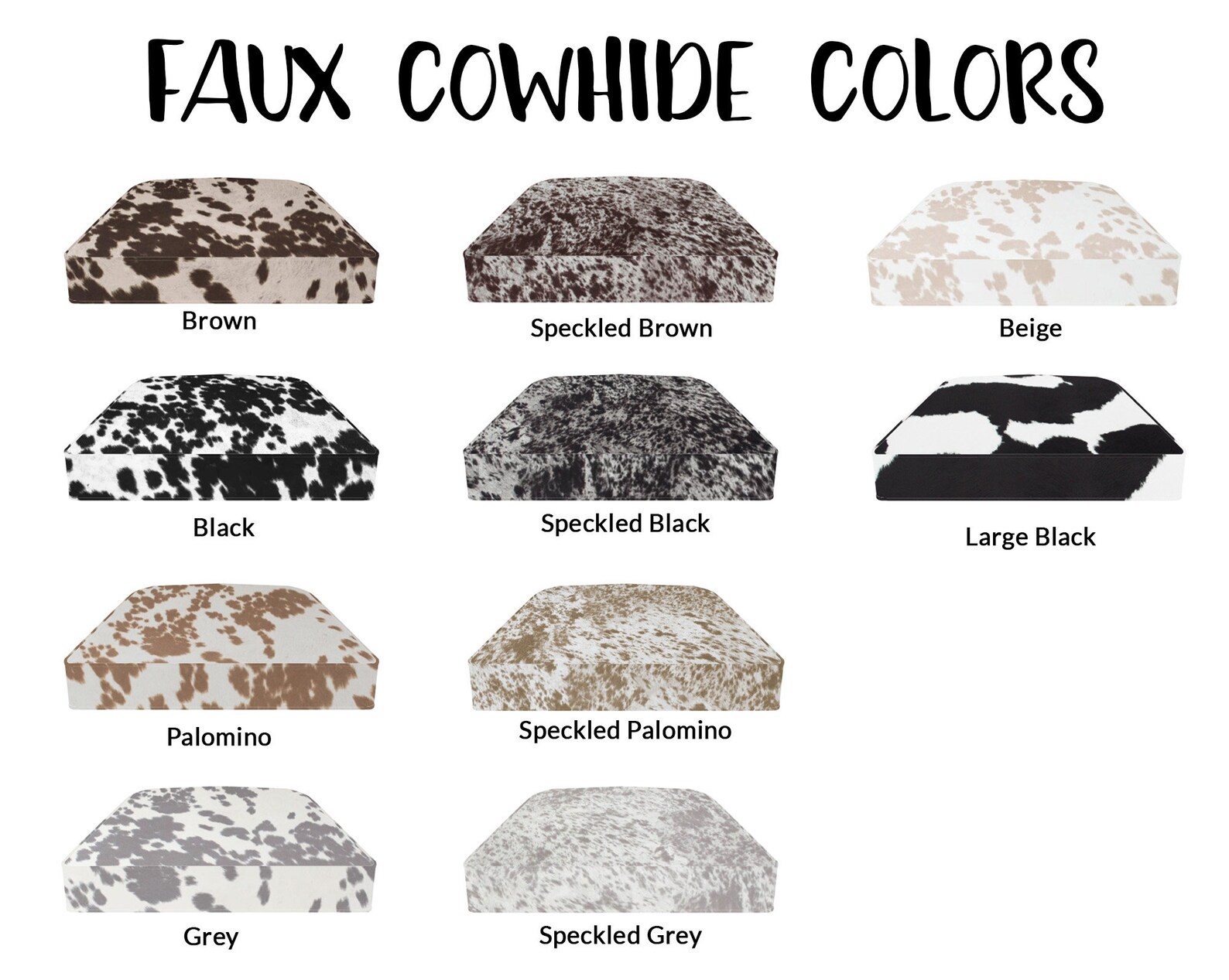 Western Dog Bed With Performance Faux Cowhide Vegan Cow Print - Etsy