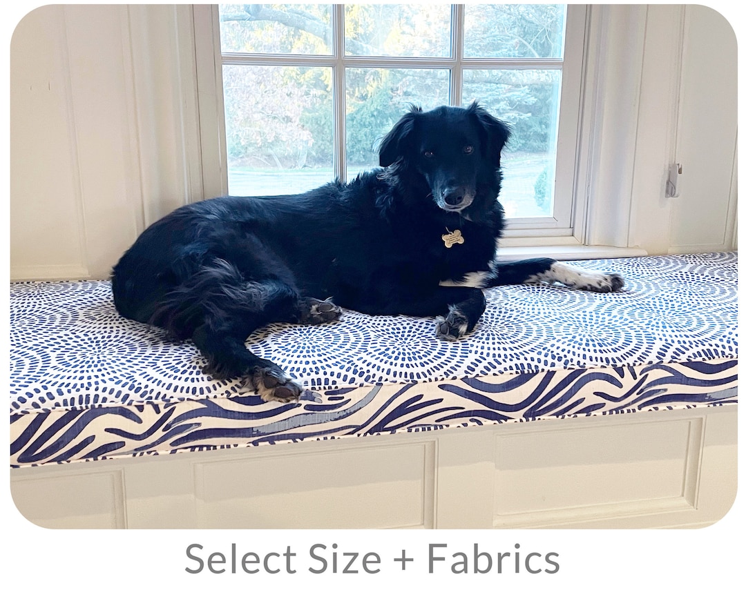 Custom Size Window Cushion Dog Bed, Memory Foam Boxed Cushion, Kitchen ...