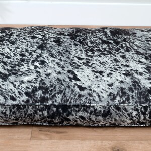 Custom Dog Bed With Performance Faux Cowhide, Luxury Cushion, Cow Print ...