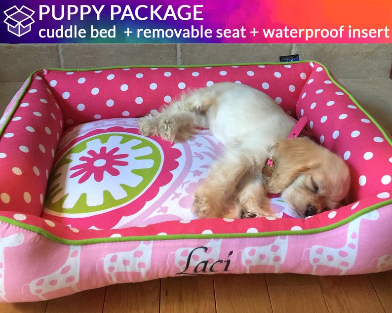 PUPPY PACKAGE Custom Cuddle Bed Easy to Clean Removable | Etsy