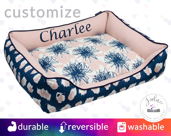Girl Dog Bed Personalized Pink Dog Beds Cute Dog Bed Gift | Etsy