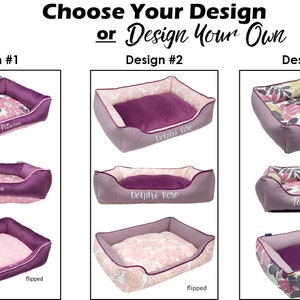 Purple Dog Bed Personalized Flower Dog Bed Purple Cat Bed | Etsy