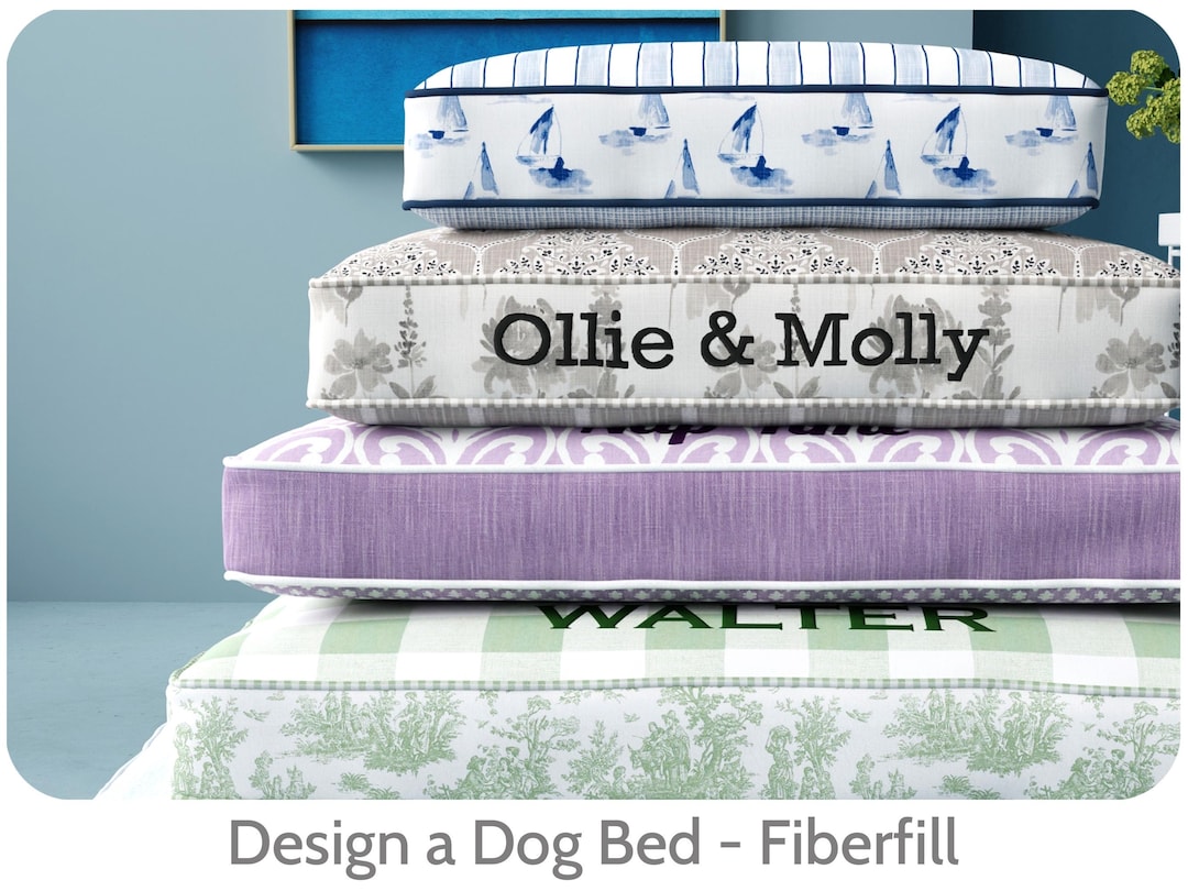 Custom Dog Bed Cushion With Premium Fiberfill Insert – Personalized ...