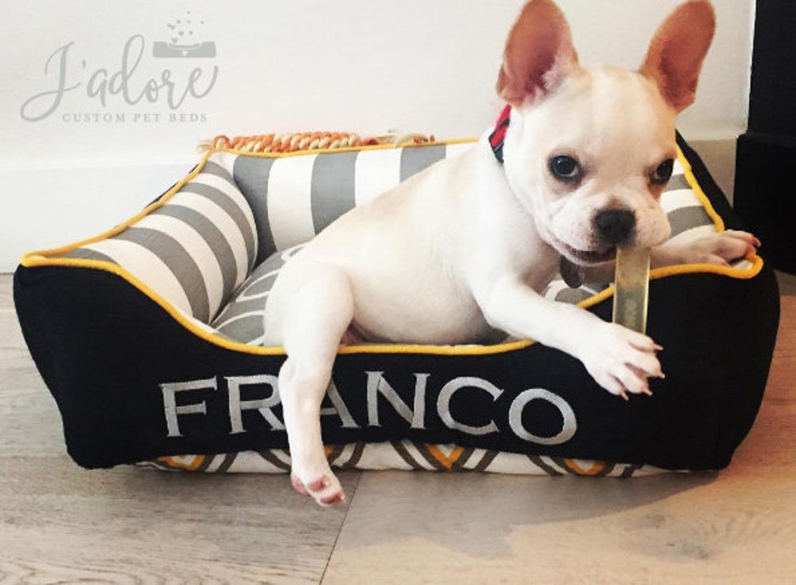 Purple Dog Bed Personalized Flower Dog Bed Purple Cat Bed | Etsy