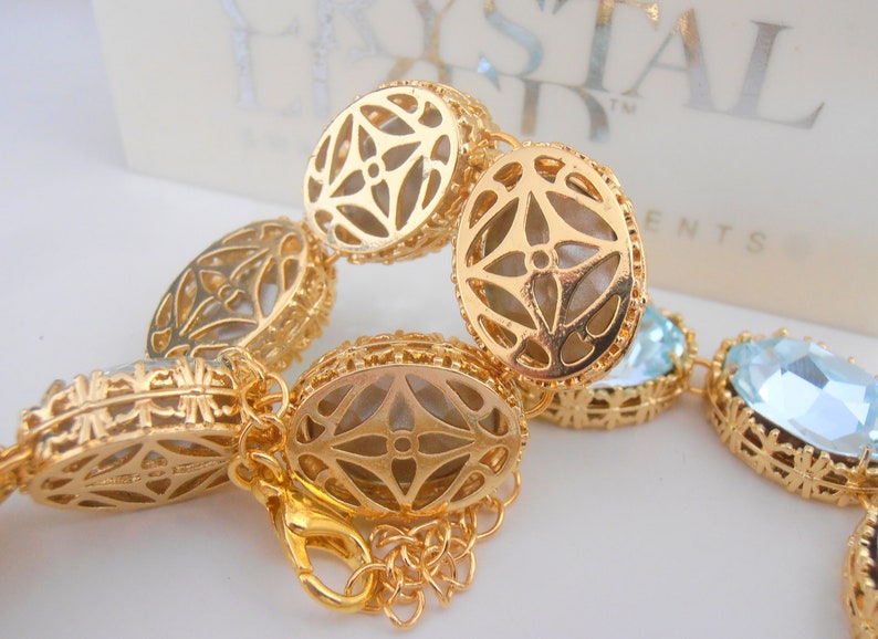 Light Azore Riviere Necklace With Genuine Oval Crystals Anna - Etsy