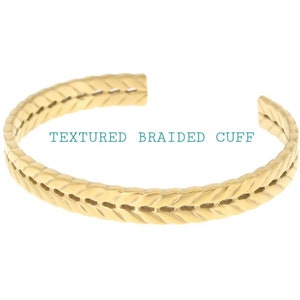 Open Cuff Bracelet in Gold Metal Band Cuff Stainless Steel Stacking ...
