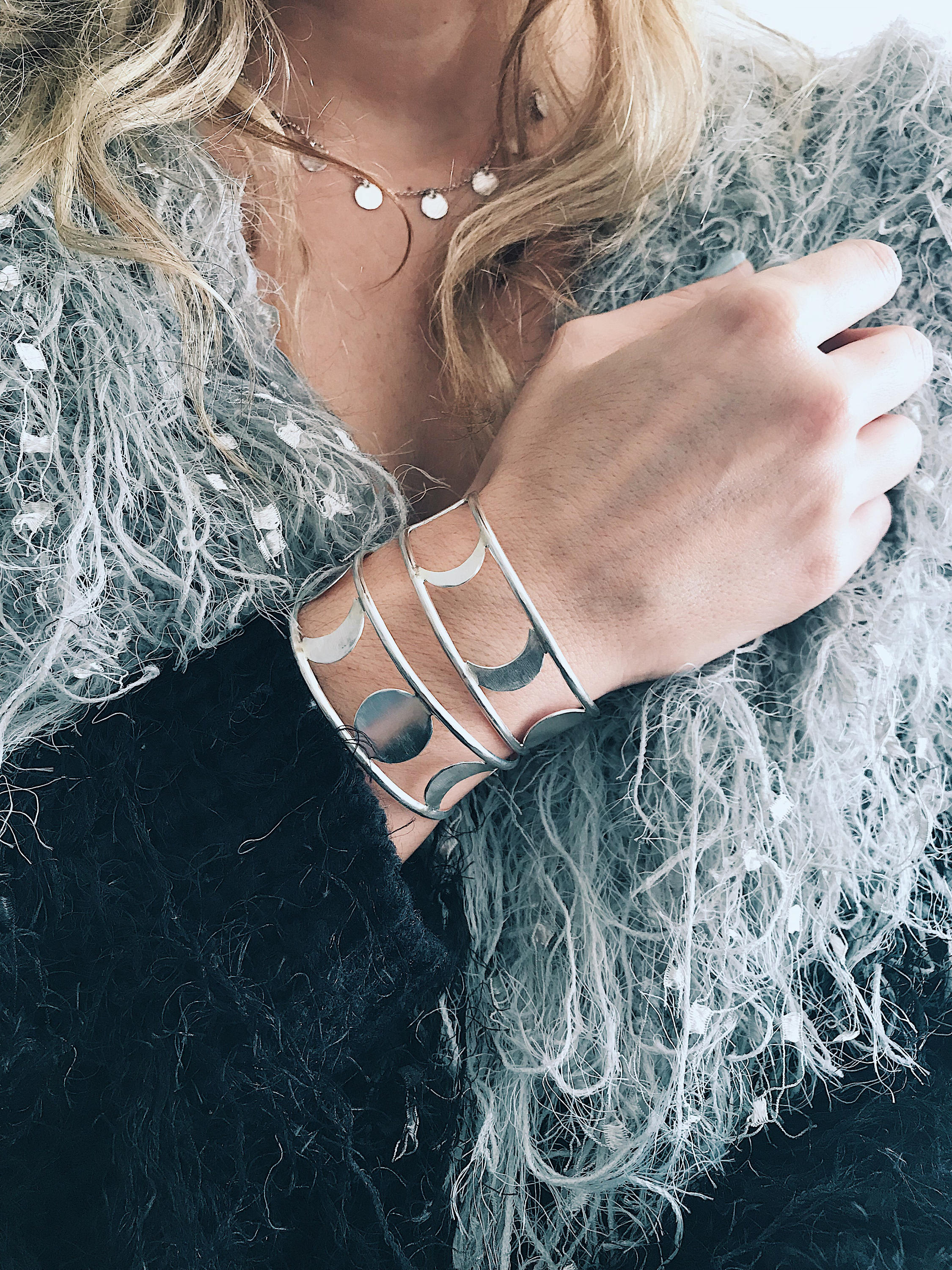 Moon Phases Braceletsterling Silver Moon Braceletsilver | Etsy