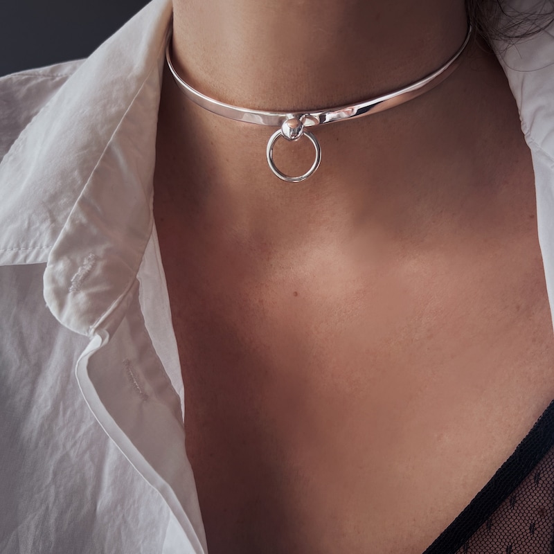 925 Silver Choker - Etsy