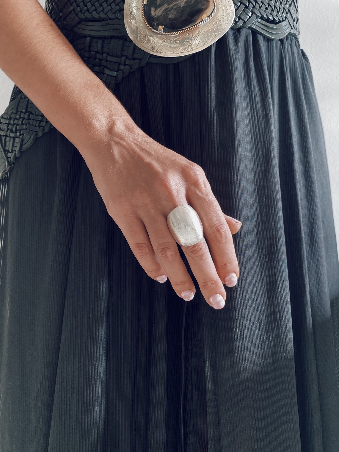 Silver Statement Ring Silver Chunky Ring Contemporary Ring - Etsy