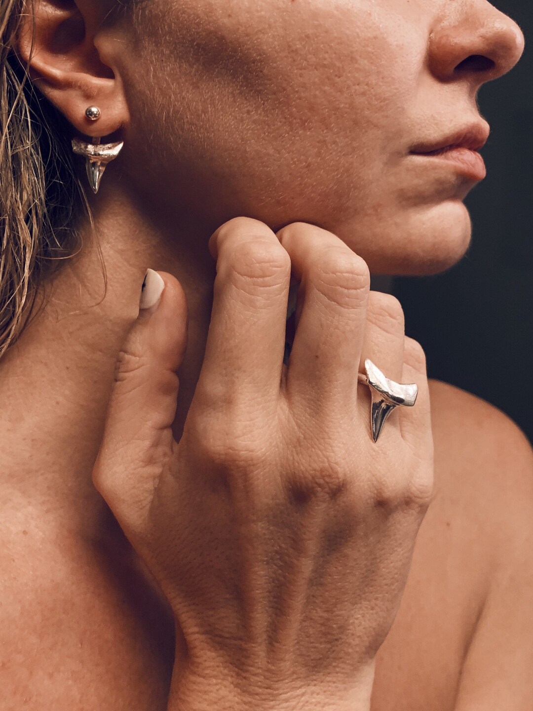 Sterling Silver Ring,silver Shark Tooth Ring,silver 925 Ring,mens Ring ...