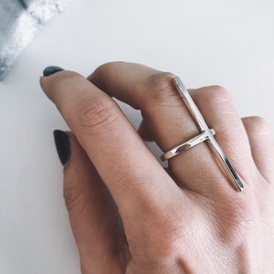 Sterling Silver Ringbar Ringminimalistic Ringsimple - Etsy