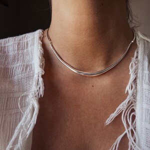 Simple Choker,slim Choker,sterling Silver Choker,gold Simple Choker ...