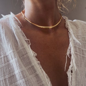 Simple Choker,slim Choker,sterling Silver Choker,gold Simple Choker ...