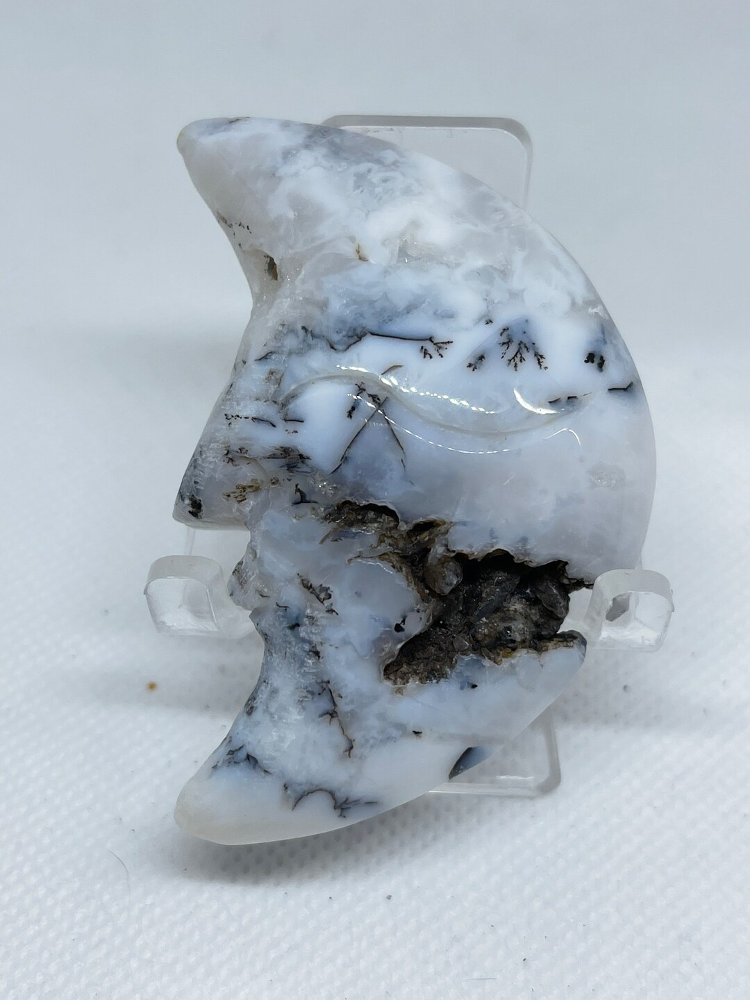 Dendritic Agate Moon Face - Etsy
