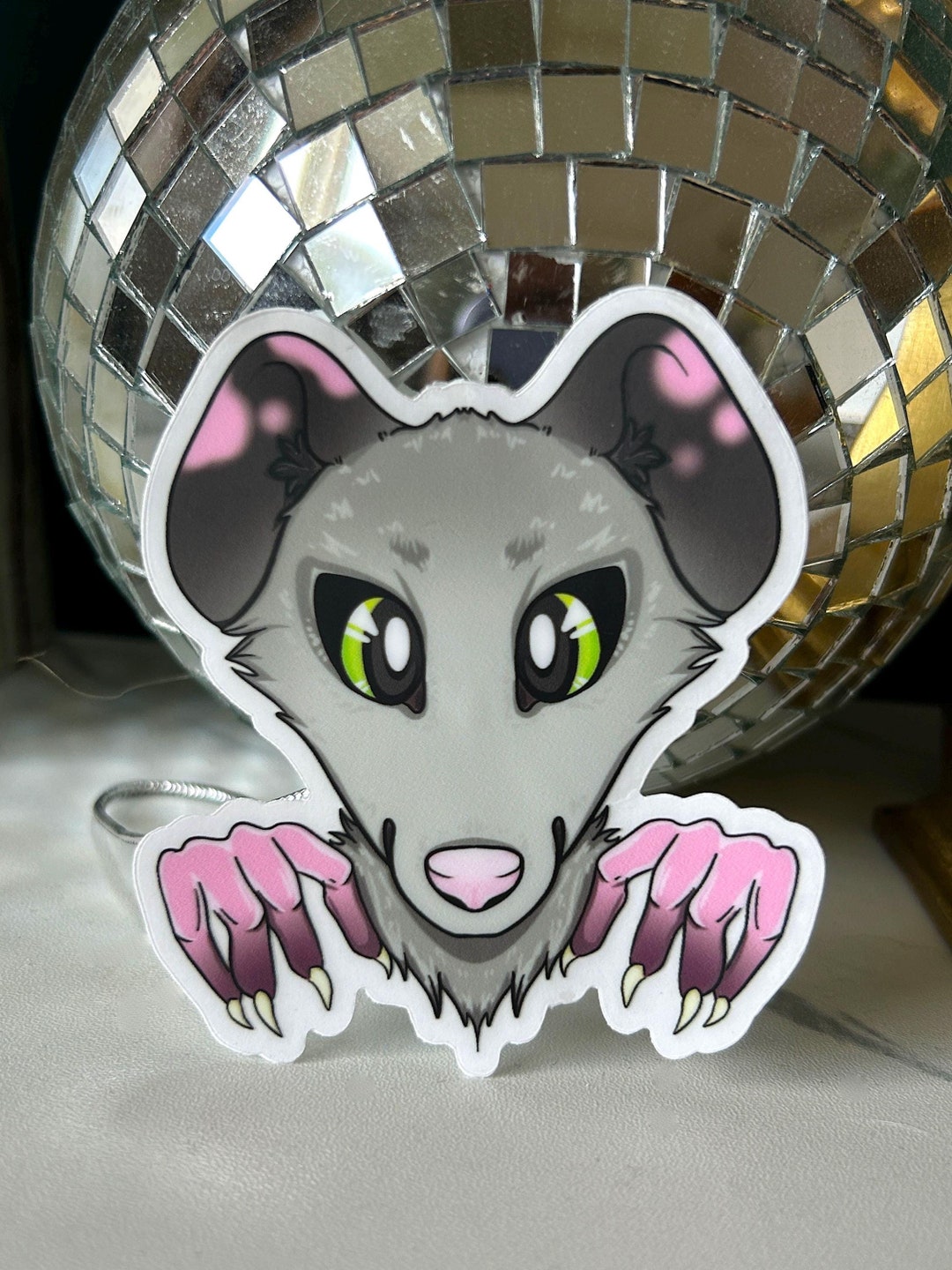 Sneaky Opossum Window Peeker Sticker - Clear - Etsy