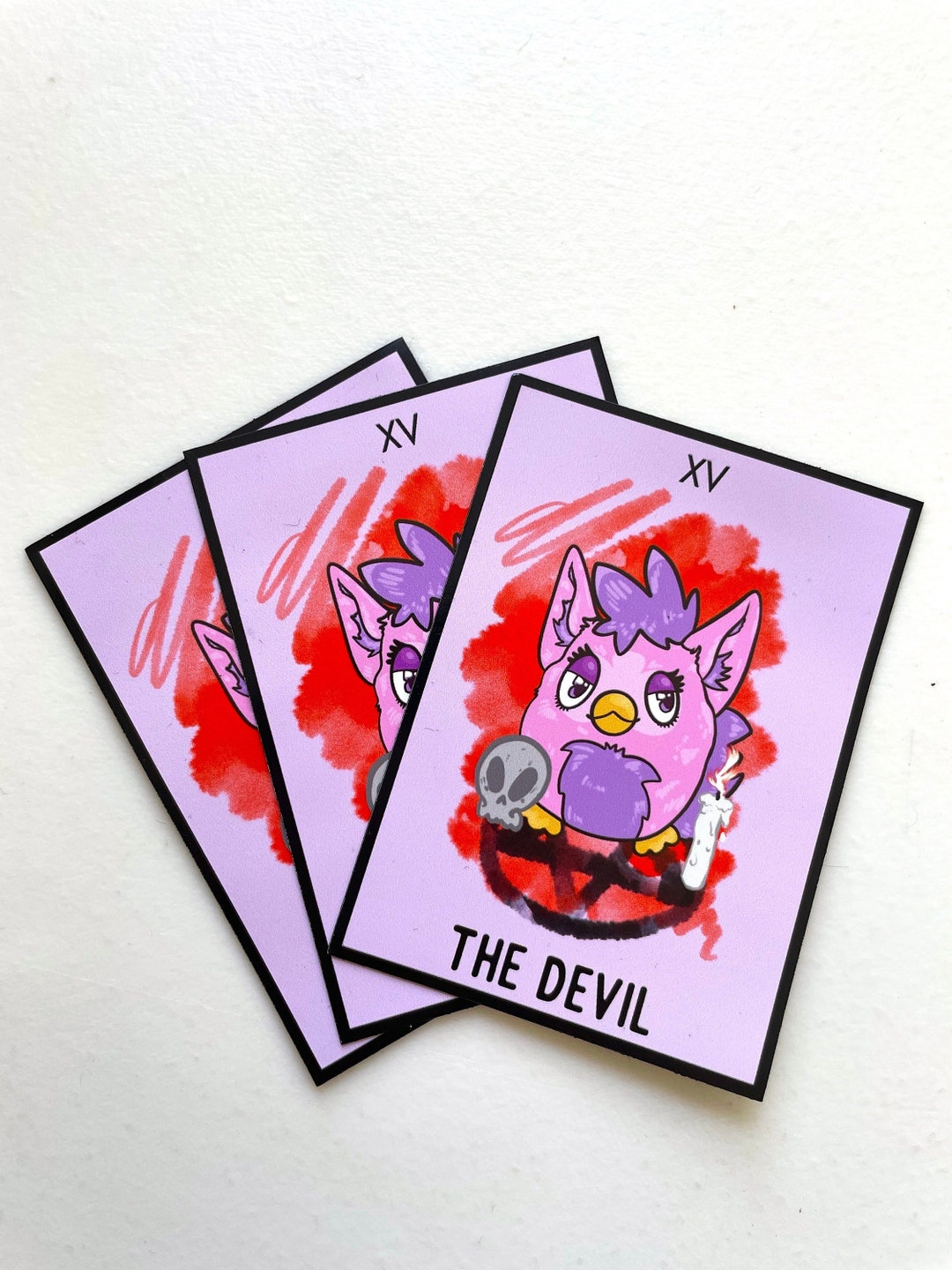 The Devil Furby Tarot Card Sticker - Etsy