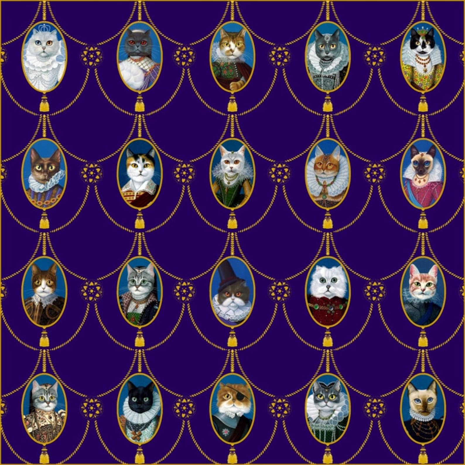 Elizabethan Cat Portrait 10 Sheet Assortment Pack, Digital Printable ...