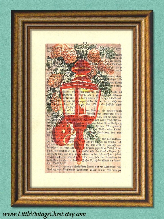 WINTER LIGHT Dictionary Art Print Wall Art Recycled Book - Etsy