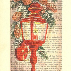 WINTER LIGHT Dictionary Art Print Wall Art Recycled Book Page Print - Etsy