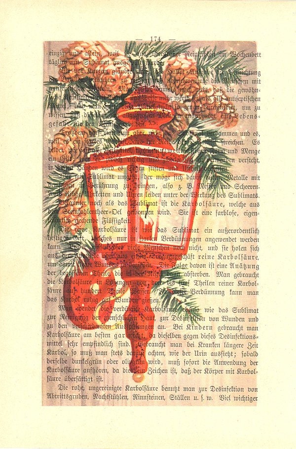 WINTER LIGHT Dictionary Art Print Wall Art Recycled Book - Etsy