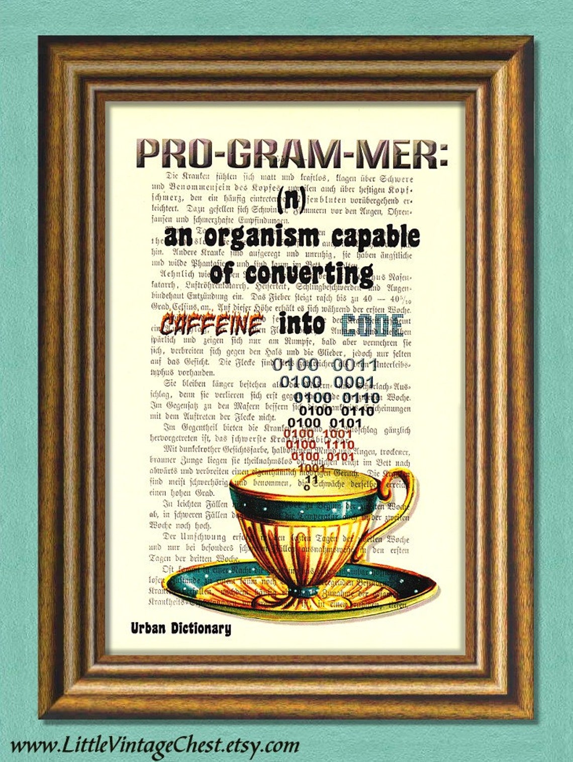 PROGRAMMER DEFINITION Dictionary Art Print Inspirational Quote Wall Art ...