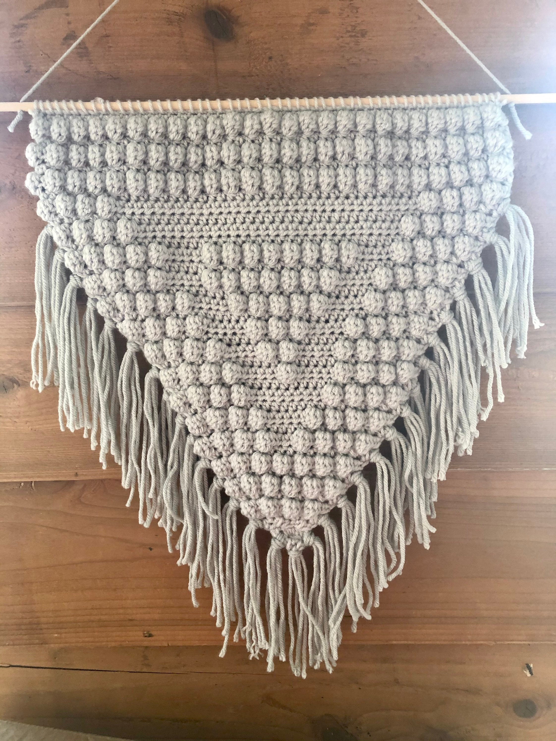 Triangle Wall Hanging, Crochet Wall Hanging, Boho Wall Decor, Boho ...