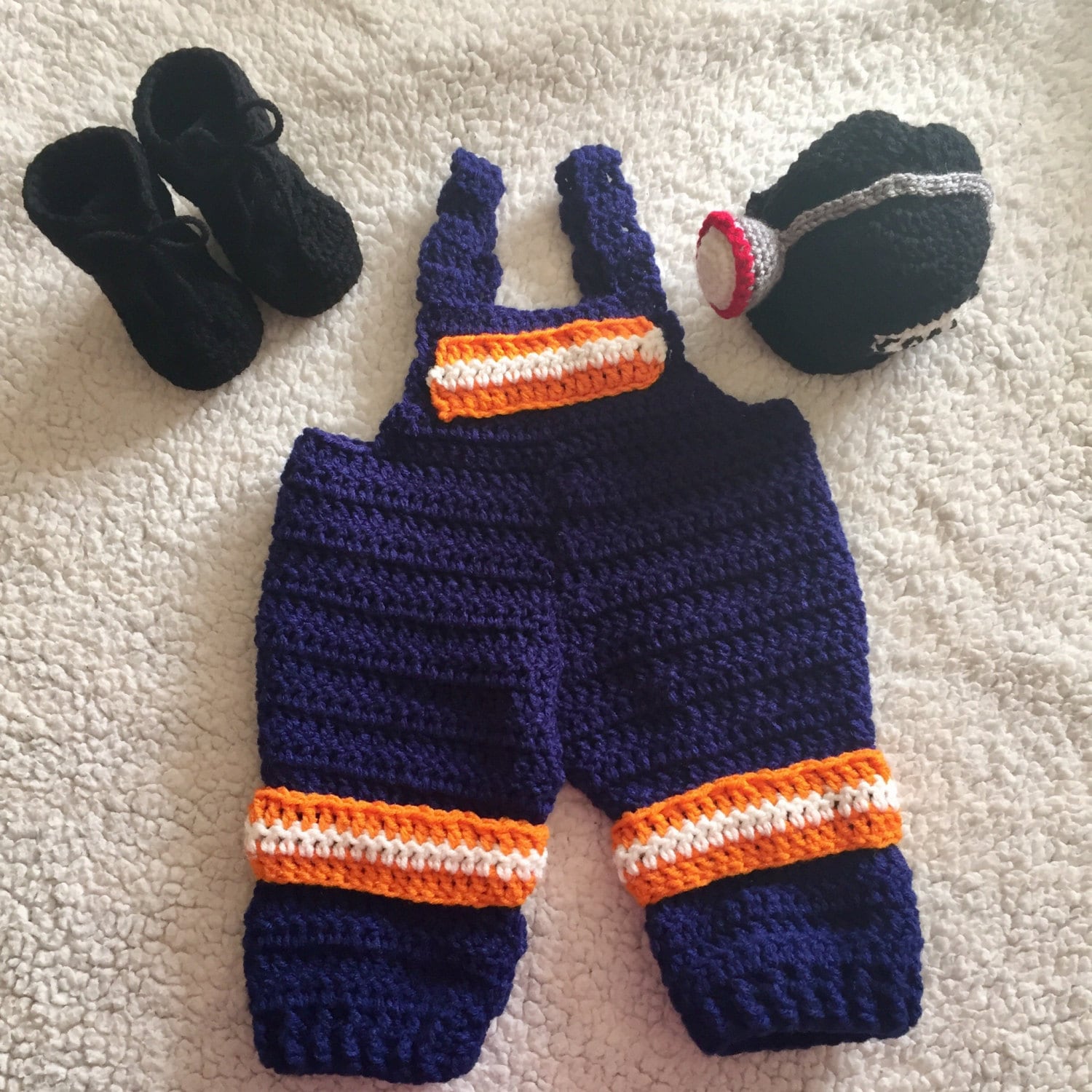 Crochet Coal Miner Outfit, Crochet Miner Set, Crochet Baby Photo Prop ...