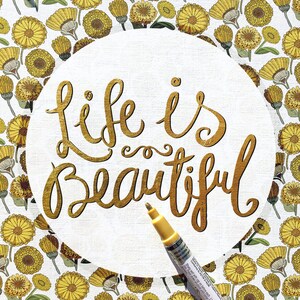 Inspirational Art Print - Life is Beautiful for Your Home Decor – 8 X ...