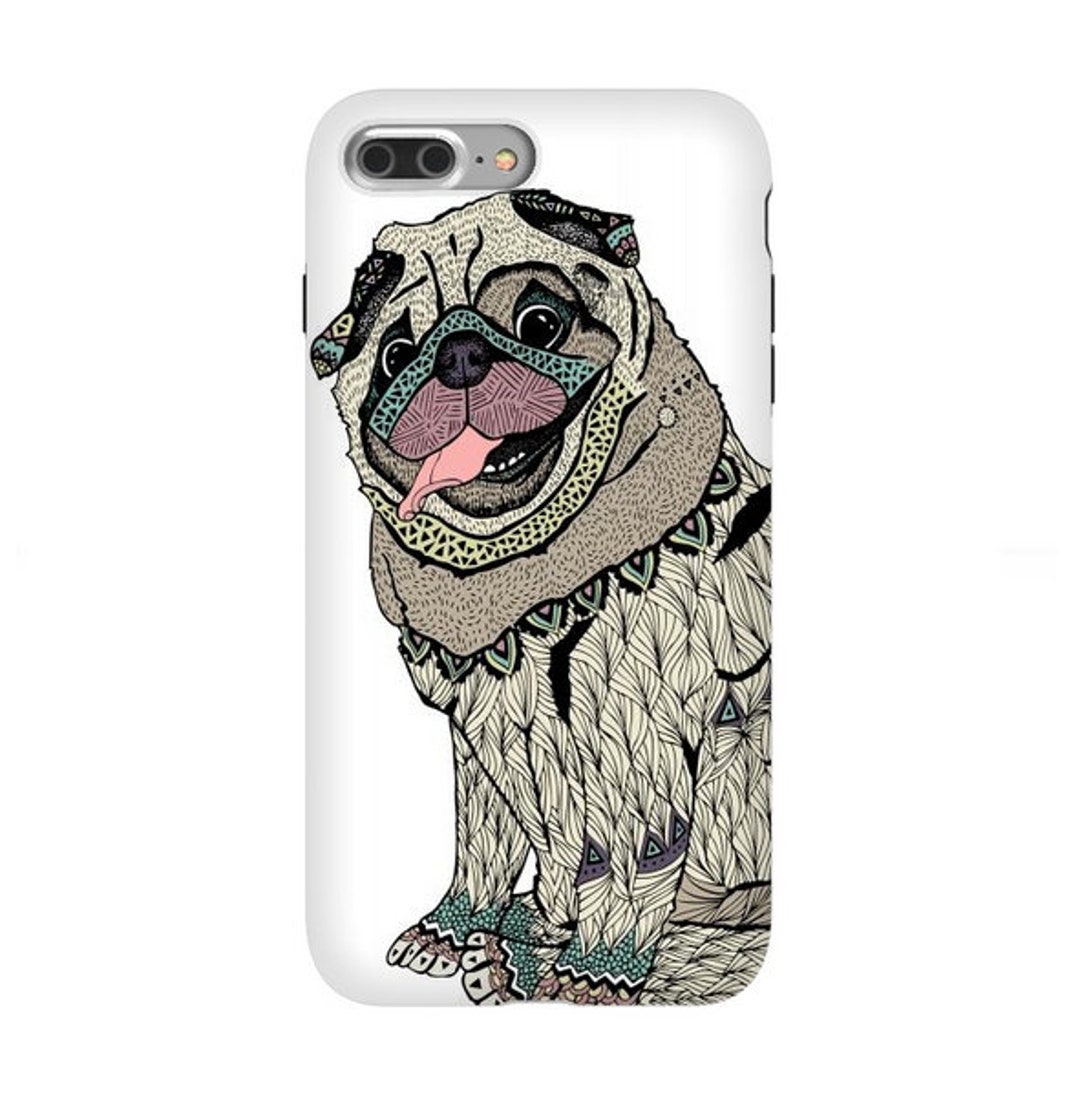 A Happy Pug Phone Case - for iPhone Xs Max, Xr, Xs/x, 8, 7, 6 & Samsung ...