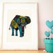 Poster Print in 8 X 10 or 11 X 14 - Elephant of Namibia Tribal ...