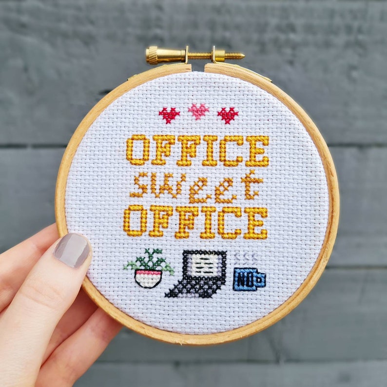 Office Sweet Office Cross Stitch Pattern | Etsy