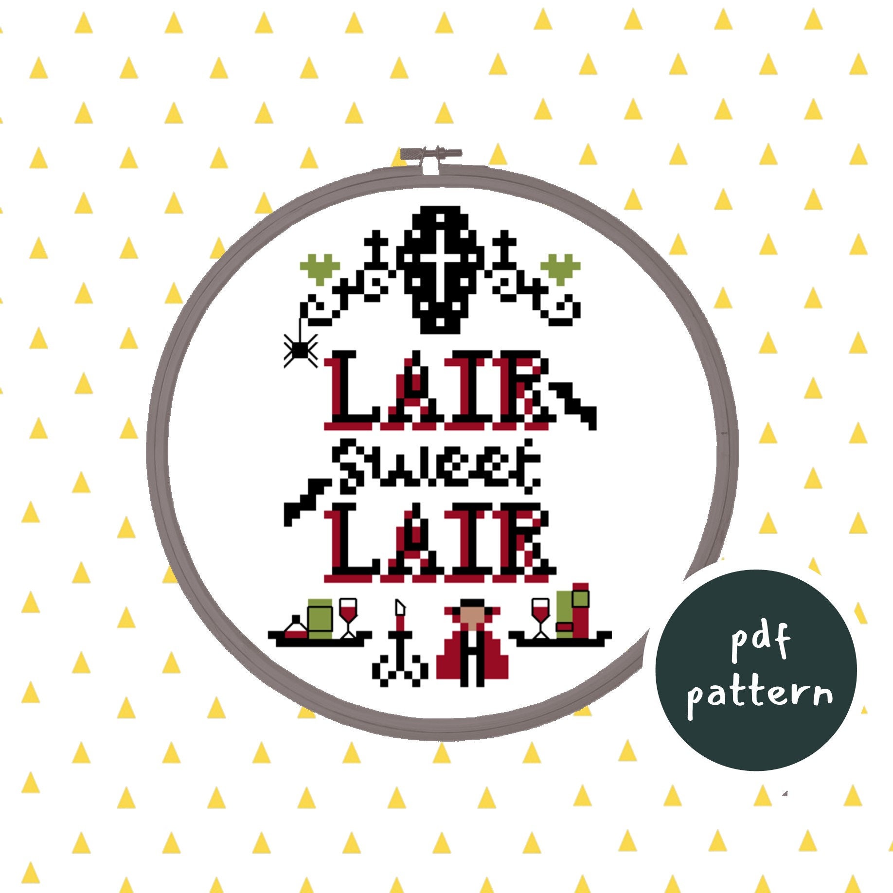 Gothic Cross Stitch Pattern Lair Sweet Lair Dracula Blood - Etsy