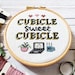 Cubicle Sweet Cubicle Cross Stitch Pattern With Laptop, Plant, and Hot ...