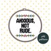 Anxious, Not Rude Easy Cross Stitch Pattern With Modern Border A Fun ...