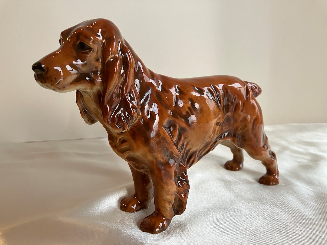 Goebel Ceramic Spaniel Dog Figurine, Mid Century Collectible, Vintage ...