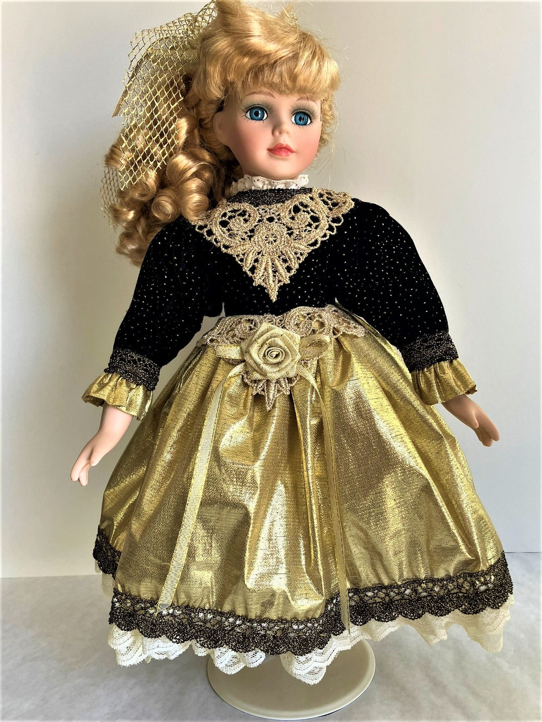 Ashley Belle Victorian Style 17 Inch Doll With Metal Stand, Blonde ...