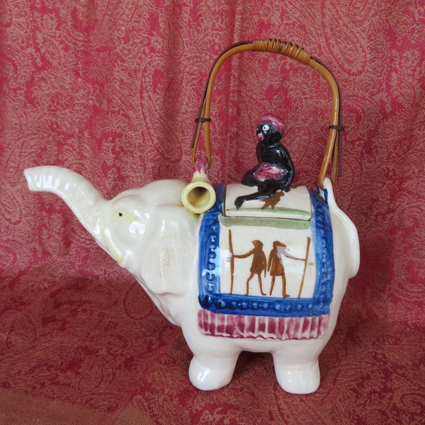 Ceramic Teapot Japan Wicker Handle - Etsy