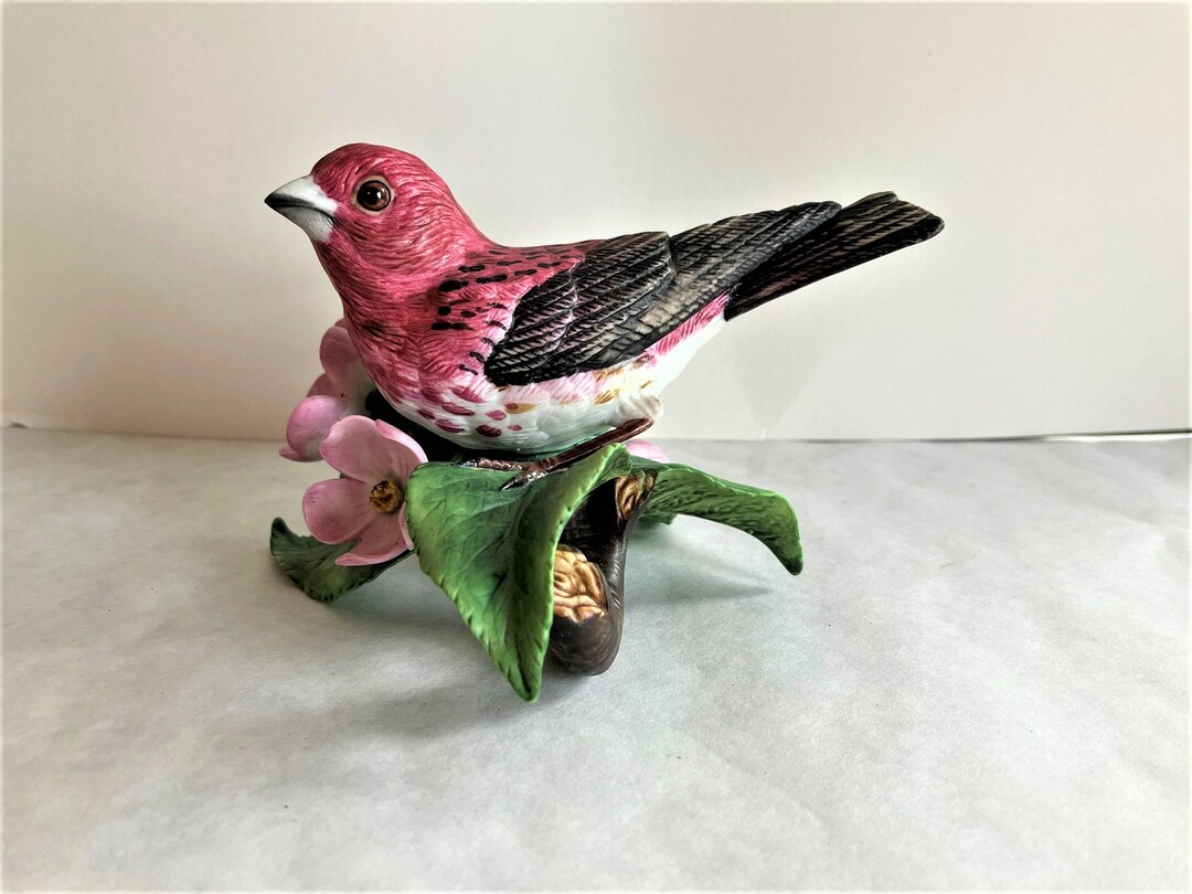 Purple Finch Porcelain Figurine by Lenox, Handpainted Home Décor ...