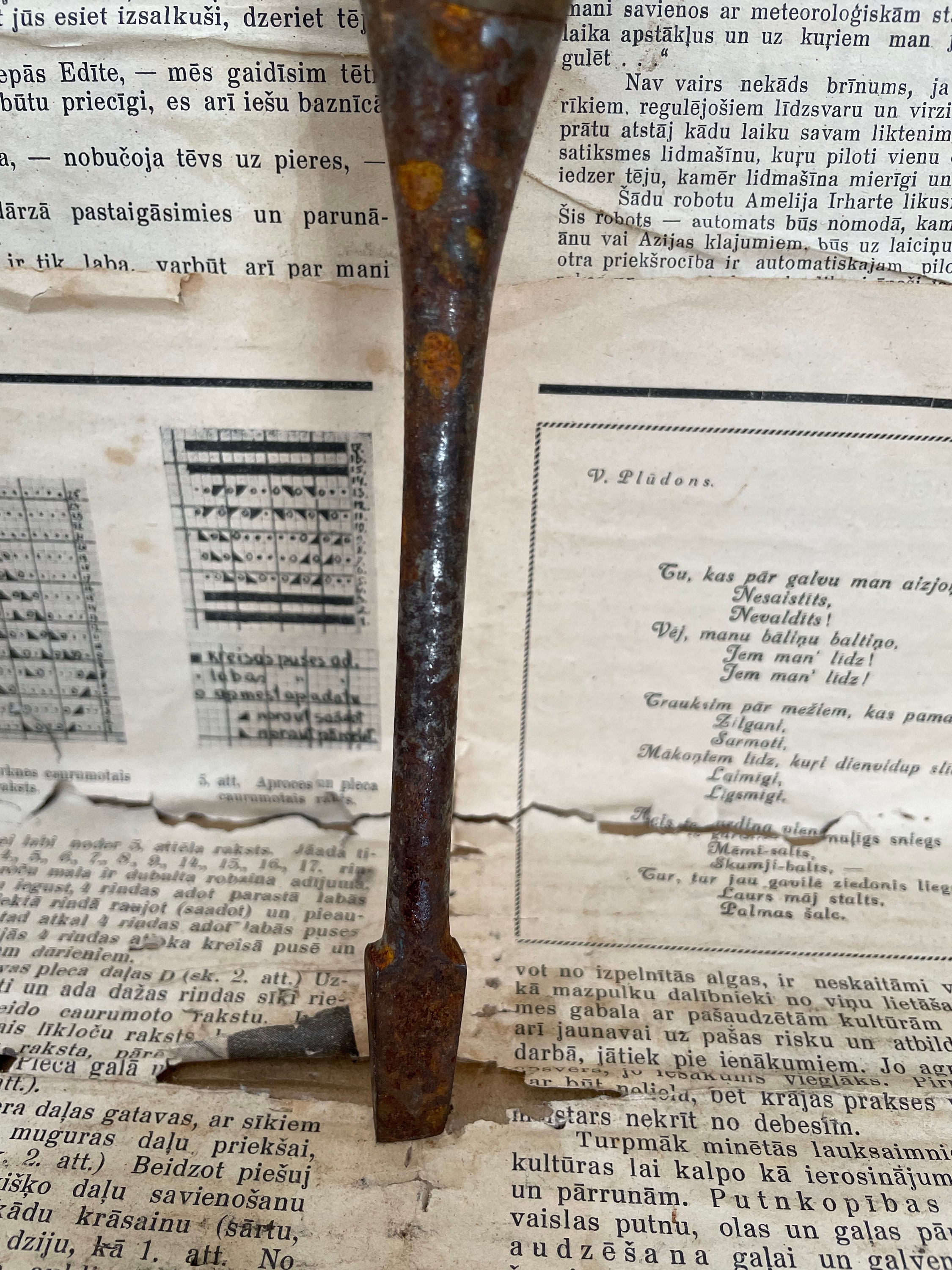 Vintage Massive Rusty Screwdriver. - Etsy