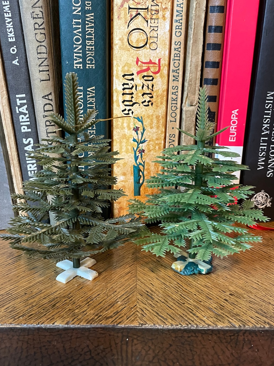 Set of Two Vintage Plastic Christmas Trees - Etsy