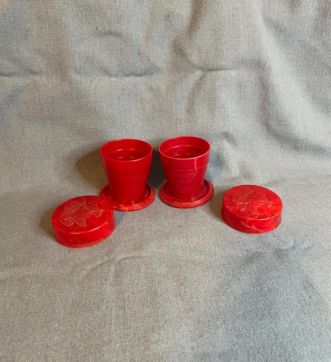 A Set of Two Vintage Bakelite Folding Cups. - Etsy