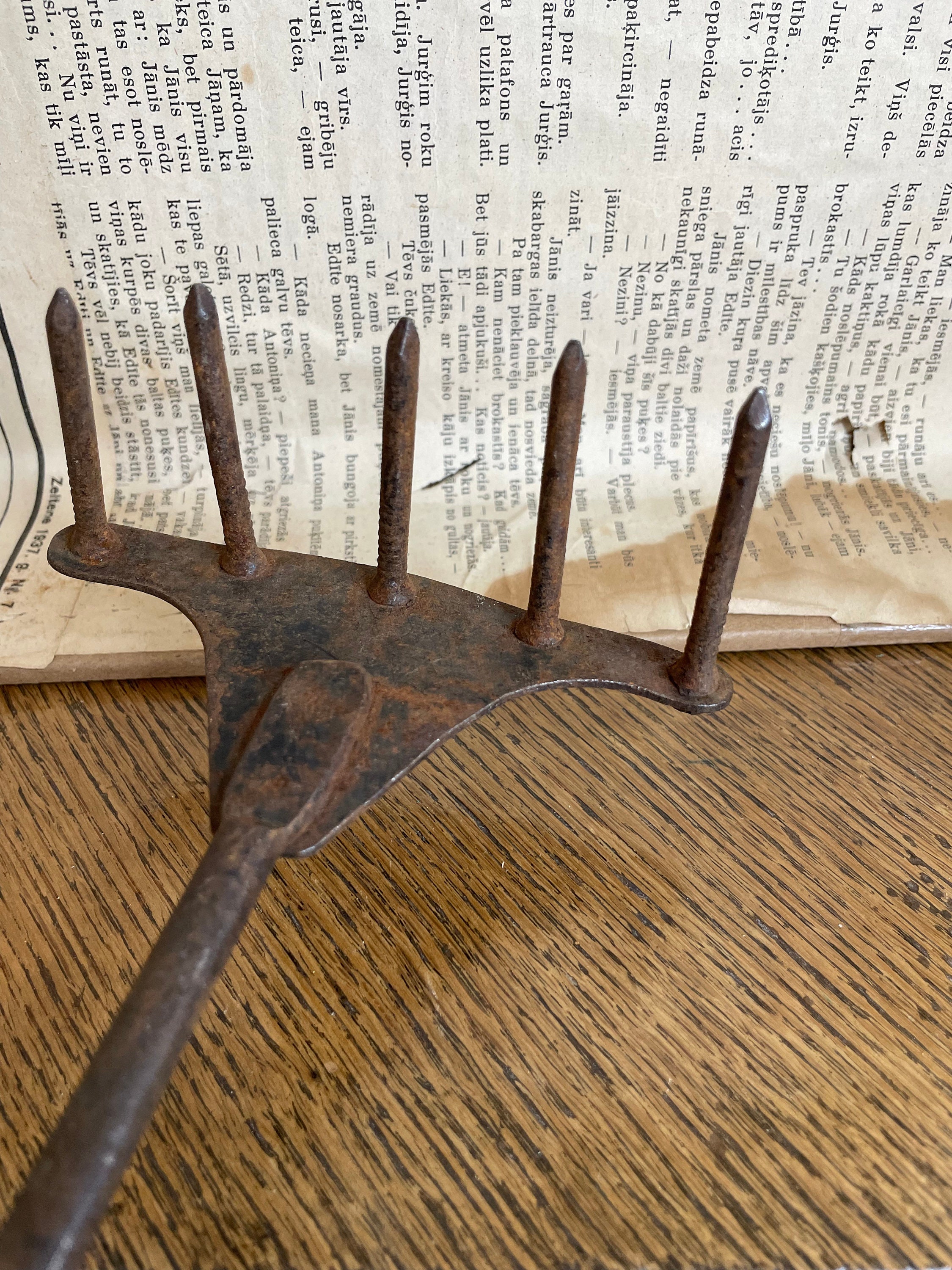 Vintage Homemade Rake With Shovel. Vintage Homemade - Etsy