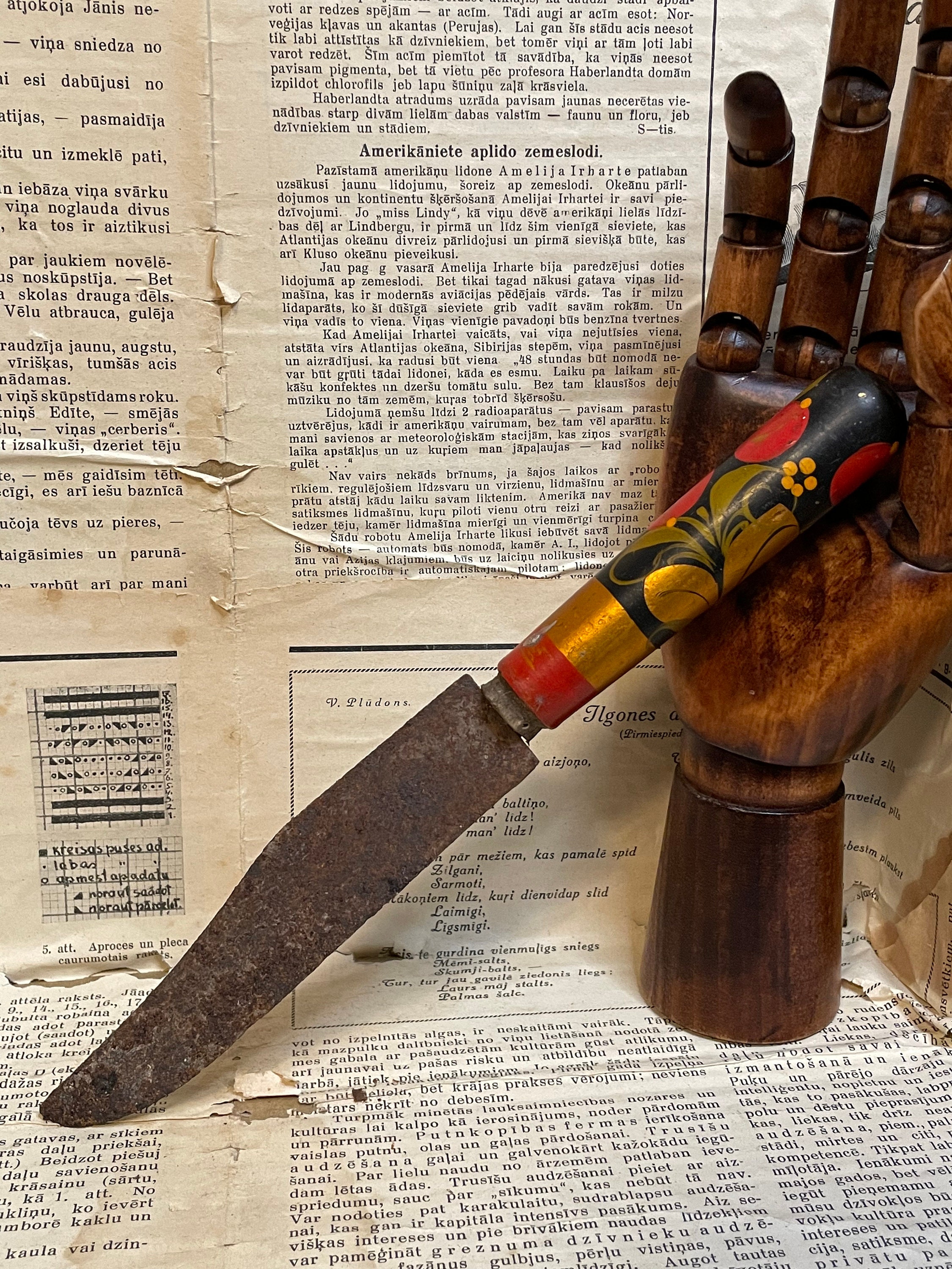 Vintage Rusty Soviet Kitchen Knife With Decorative Handle - Etsy