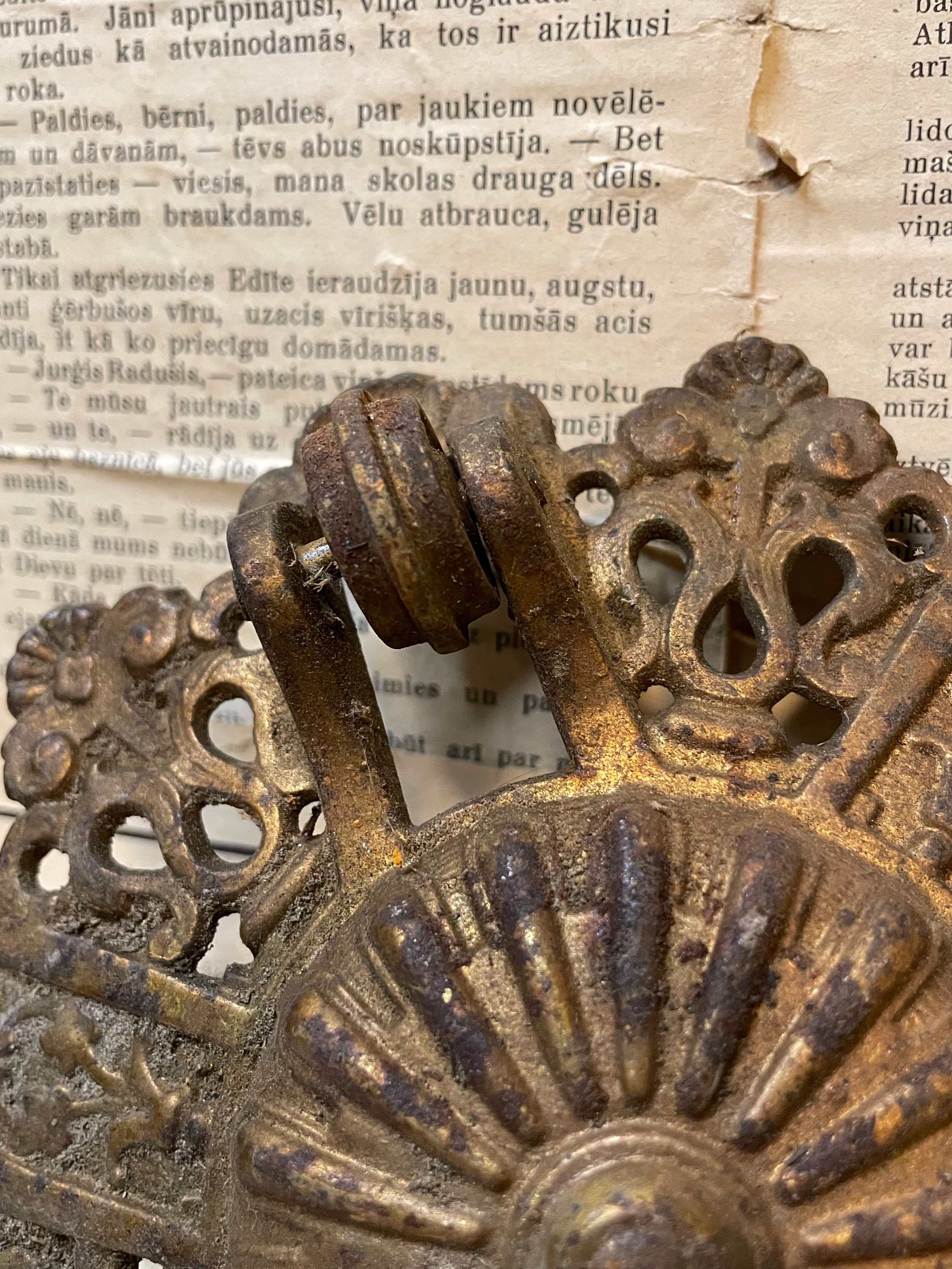 Vintage Chandelier Base With Winch Rollers - Etsy