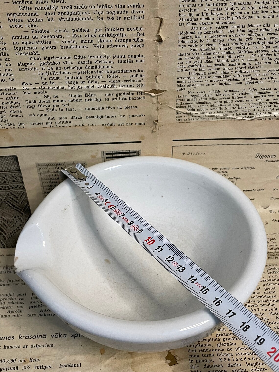 Vintage Pharmacy Porcelain Chopper Set. Large Apothecary Mortar With ...