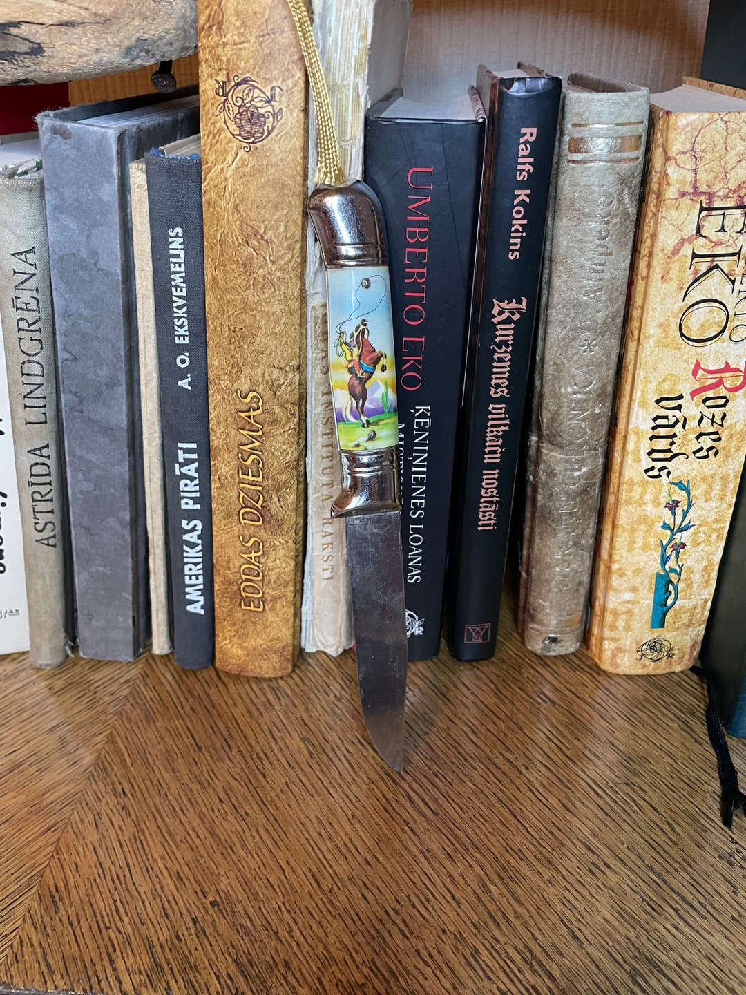 Vintage Western Style Boys Knife. Whale Knife With Cowboy Image. - Etsy
